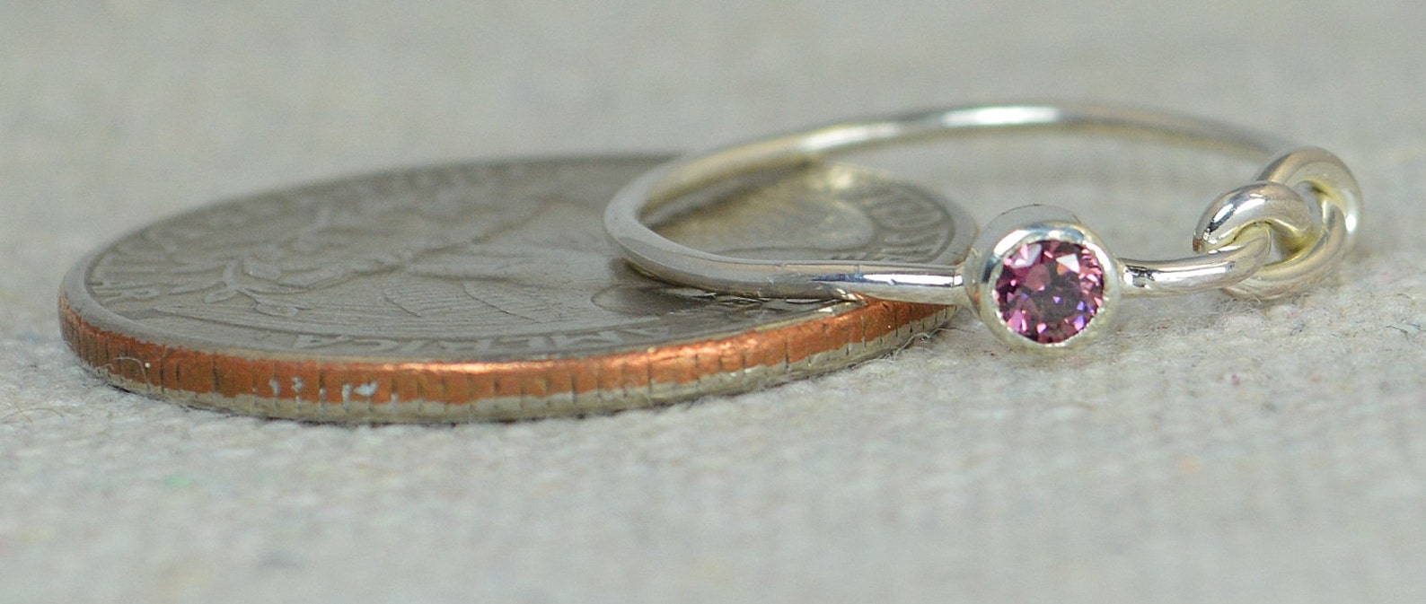 Alexandrite Infinity Ring Sterling Silver Stackable Rings - Etsy