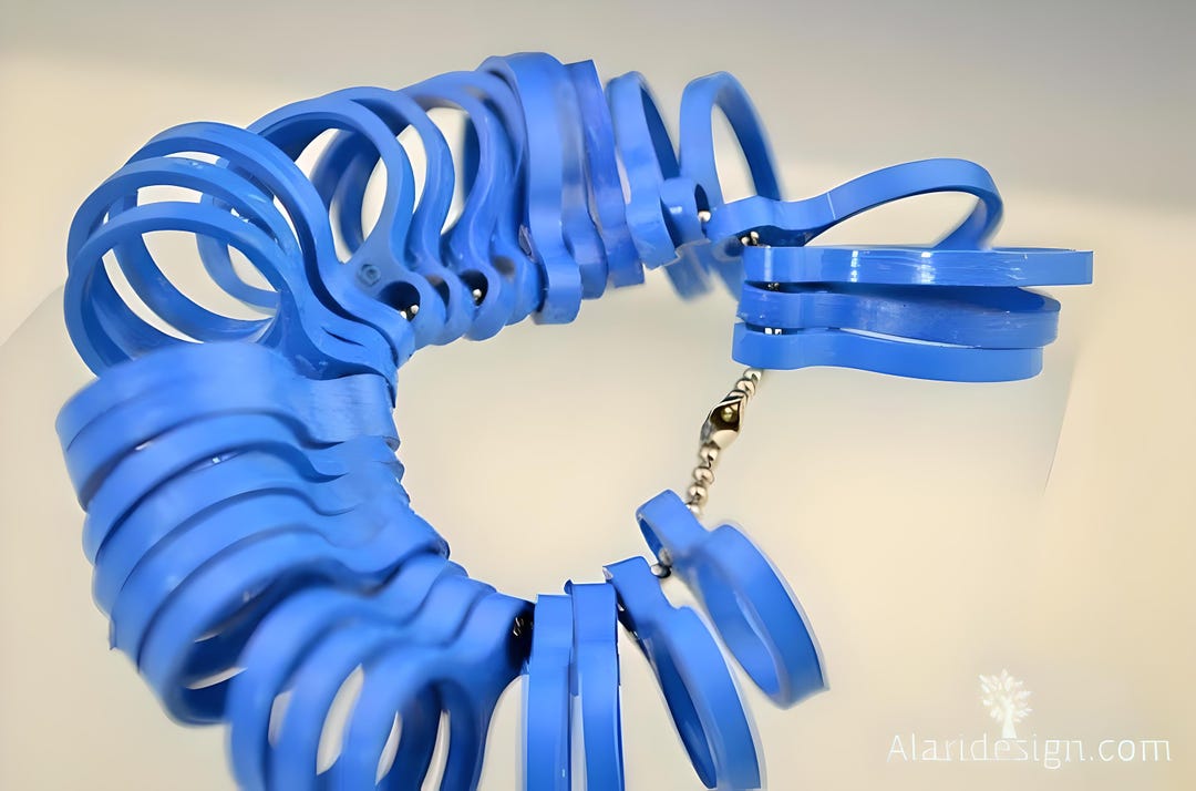 Deluxe Hard Plastic Ring Sizer - Sizes 1 Thru 15 With Half Sizes ...