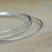 Thin Silver Bangle, Round Bangle, Thin Bangle, Stacking Bangles, Sterling Silver Bangle, Silver ...