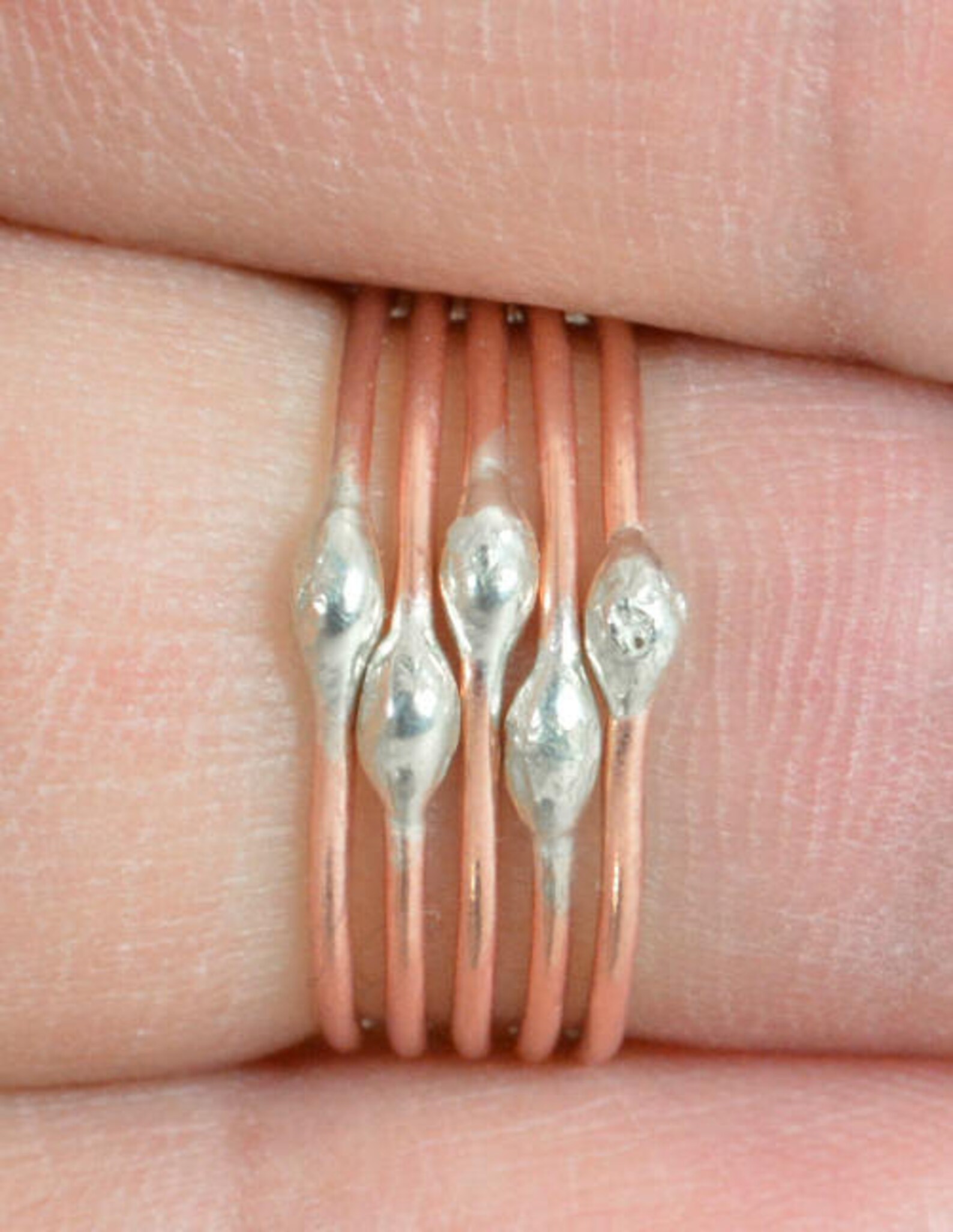 Unique Copper Stacking Rings Bimetal Ring Hippie Ring - Etsy