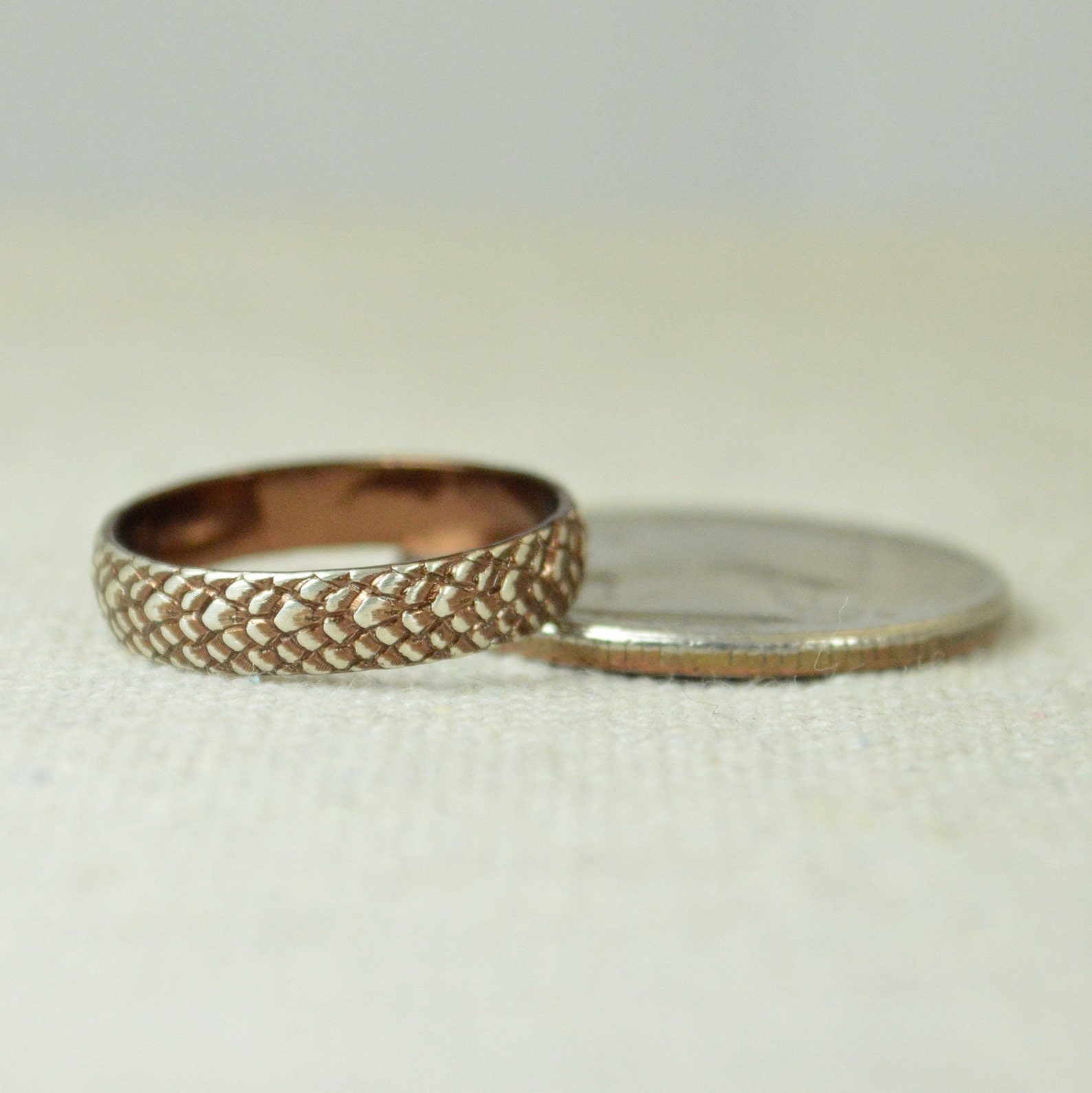 Brown Snake Scale Ring Sterling Ring Brown Dragon Scale - Etsy