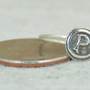 Bohemian, Letter P Ring, Silver P Ring, Initial Ring, Monogram Ring ...