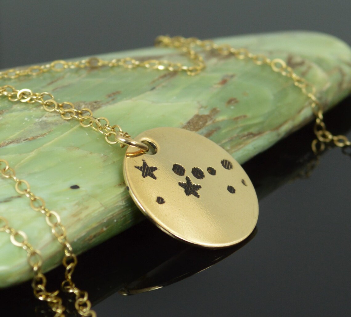 Taurus Pendant 14k Gold Filled Taurus Necklace Zodiac | Etsy