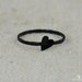Tiny Black Heart Ring Sterling Silver Black Ring - Etsy