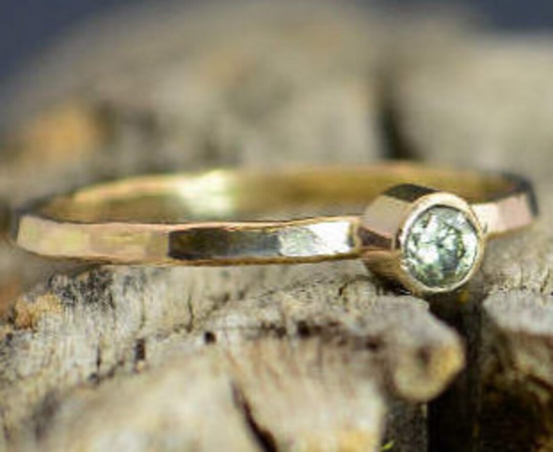 Classic Solid 14k Gold Peridot Ring, 3mm Gold Solitaire, Solitaire Ring ...