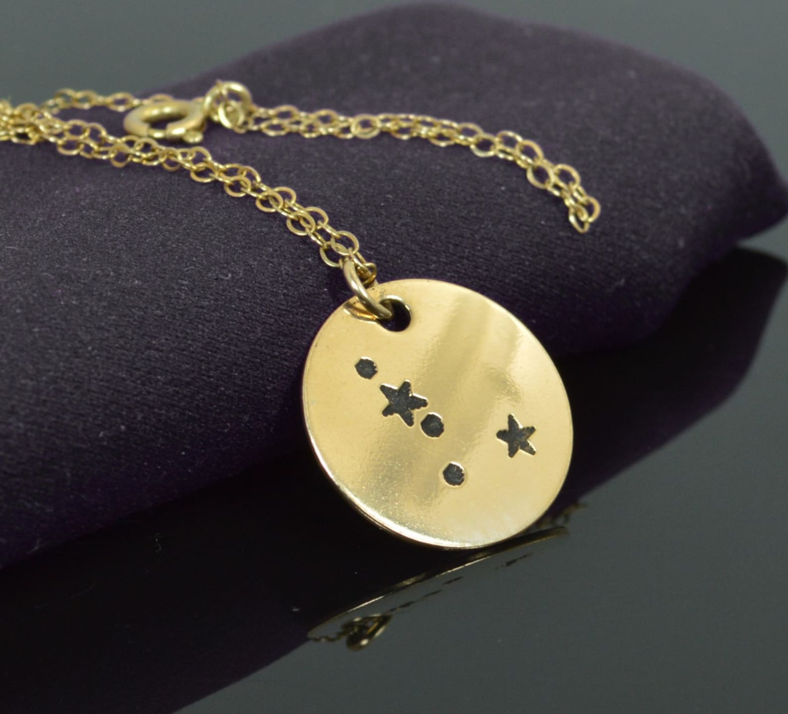Cancer Pendant 14k Gold Filled Cancer Necklace Zodiac | Etsy