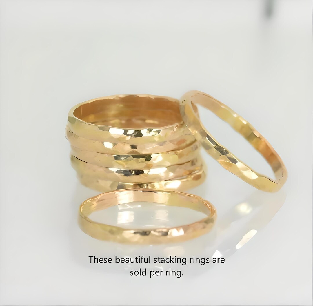 Thick 14k Gold Filled Stackable Ring(s), Gold Rings, Stacking Rings ...