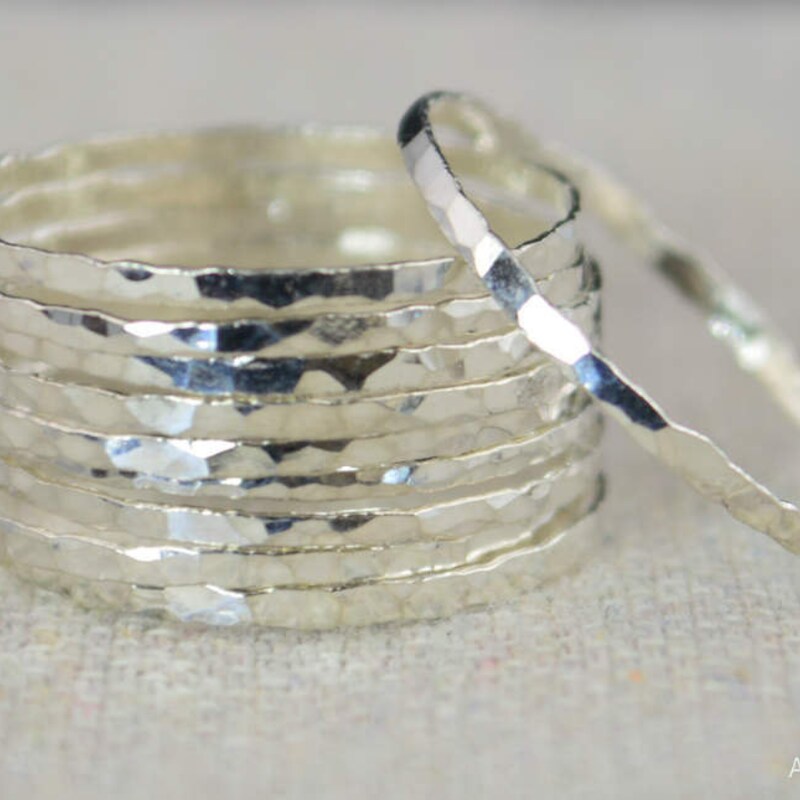 Skinny Silver Rings - Etsy