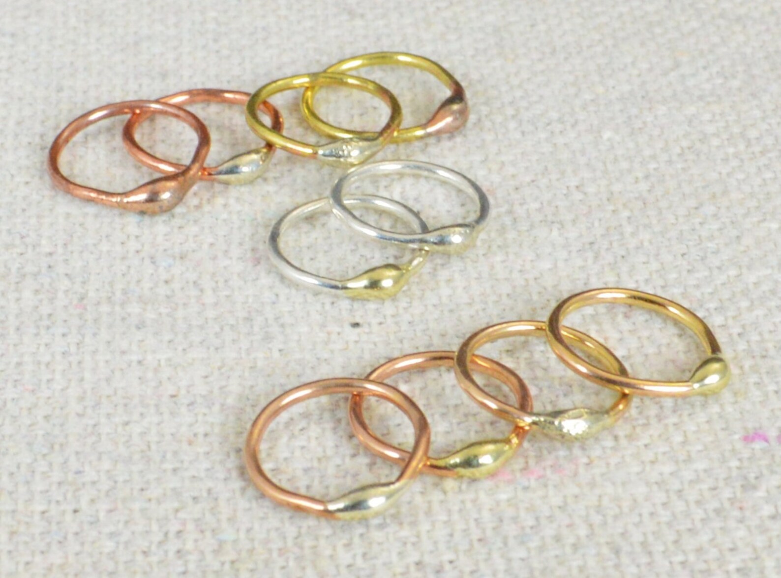 Copper Dew Drop Necklace Copper Circle Necklace Dew Drop | Etsy