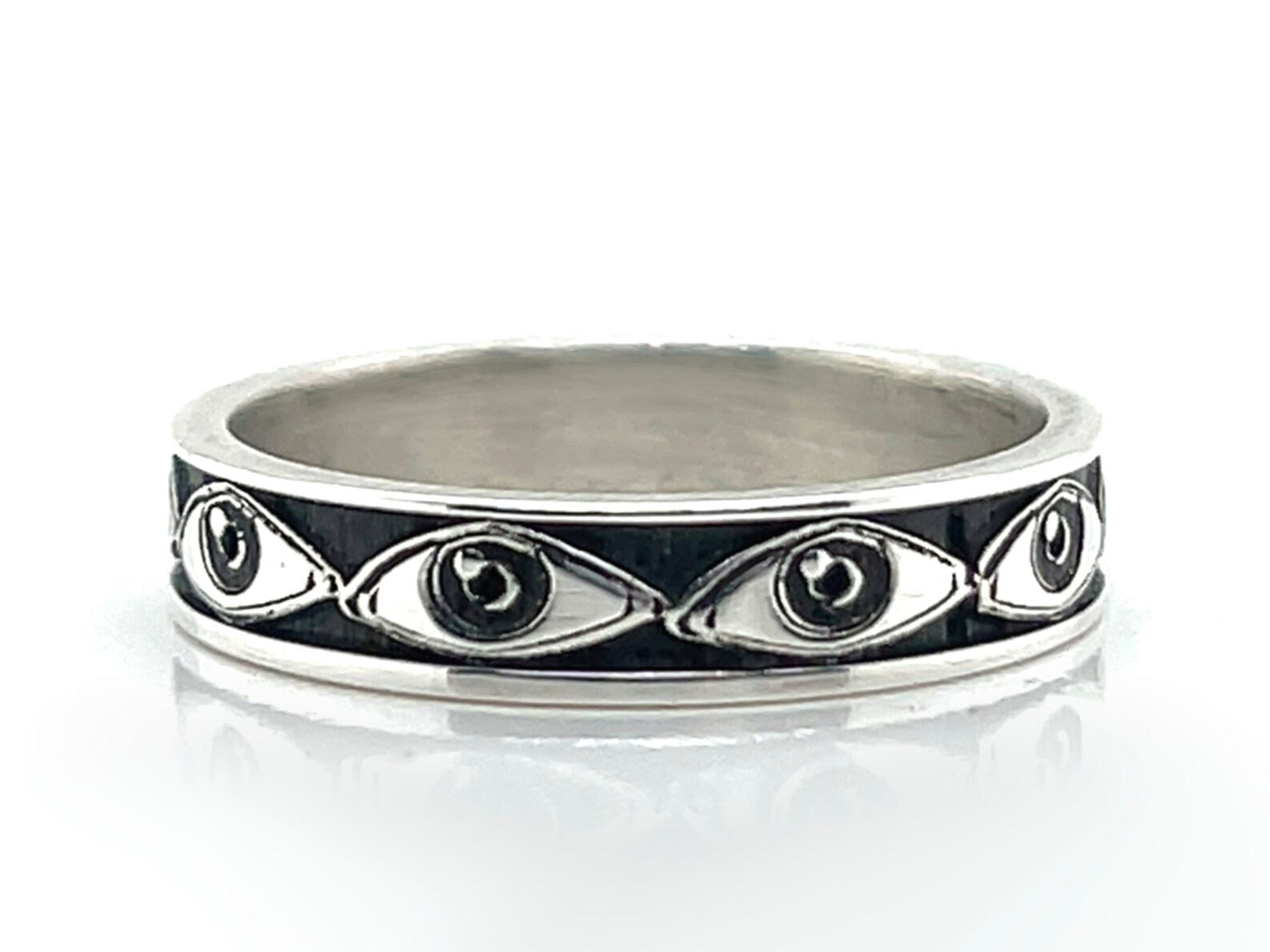 Sterling Silver Occular Ring Evil Eye Ring Weirdcore Ring - Etsy