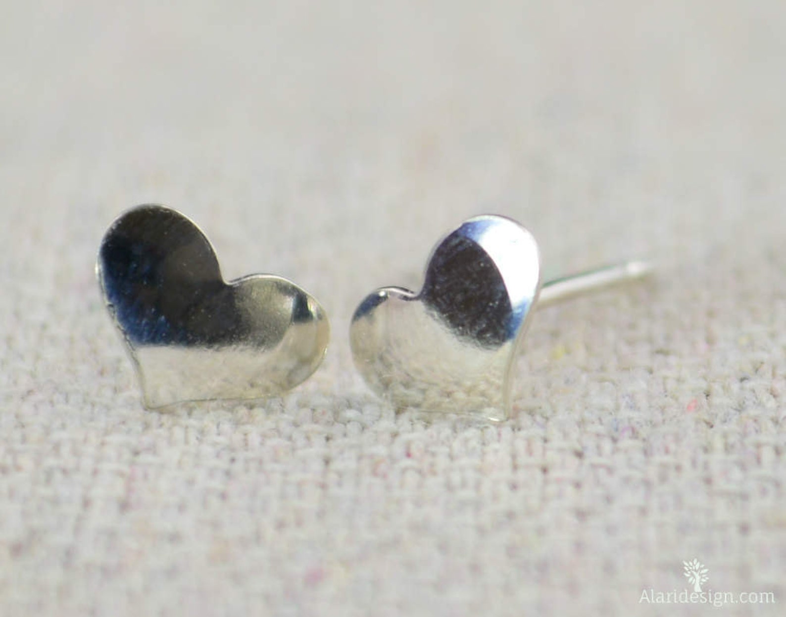 Small Silver Heart Earrings Sterling Silver Earrings Silver - Etsy