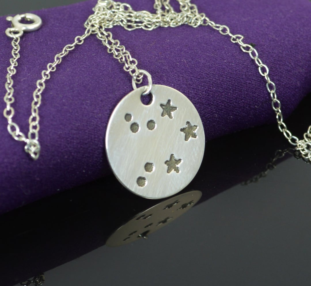 Sterling Silver Libra Necklace, Libra Necklace, Sterling Silver, Libra ...