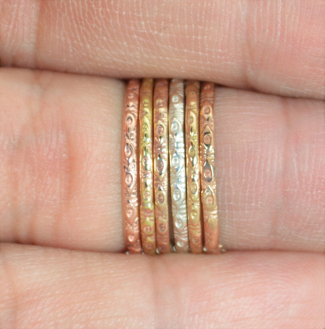 Bohemian Stacking Rings Boho Rings Tribal Rings Eye - Etsy