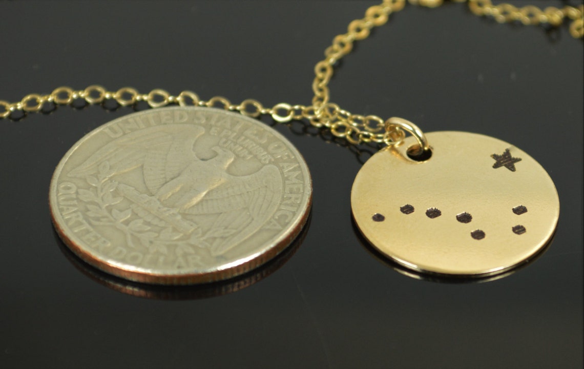 14k Gold Filled Big Dipper Necklace Gold Big Dipper Necklace - Etsy