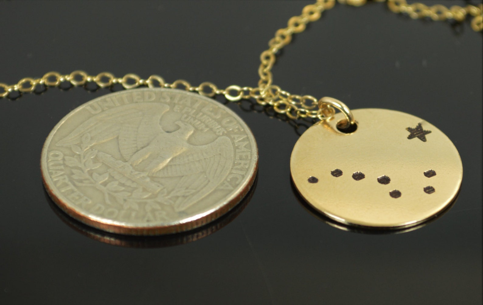 14k Gold Filled Big Dipper Necklace Gold Big Dipper Necklace - Etsy