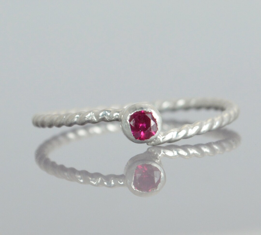 Wave Ring, Silver Wave Ring, Ruby Mothers Ring, Ruby Birthstone Ring ...