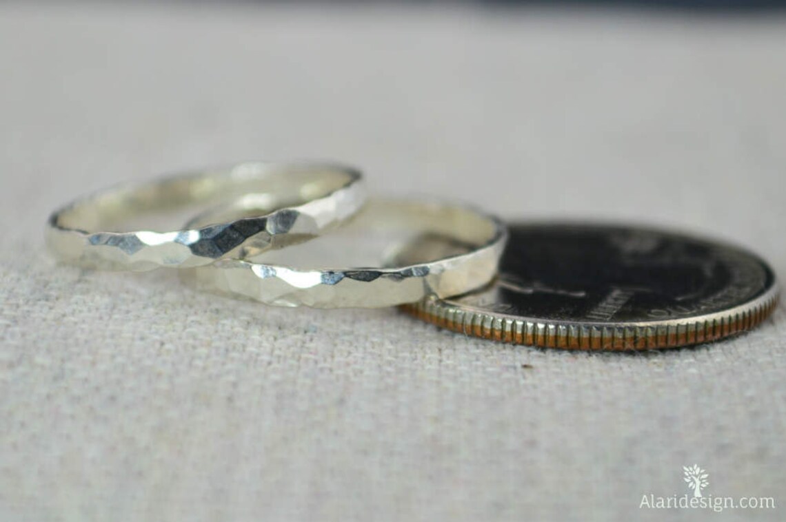 Thick Silver Stackable Rings Pure Silver Simple Silver - Etsy