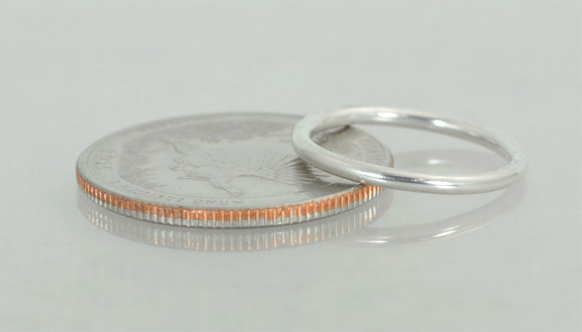 Round Classic Silver Stacking Rings Heirloom Quality Fine | Etsy