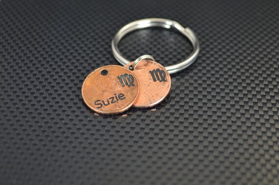 Virgo Keychain Virgo Key Chain Birthday Key Chain Birthday | Etsy