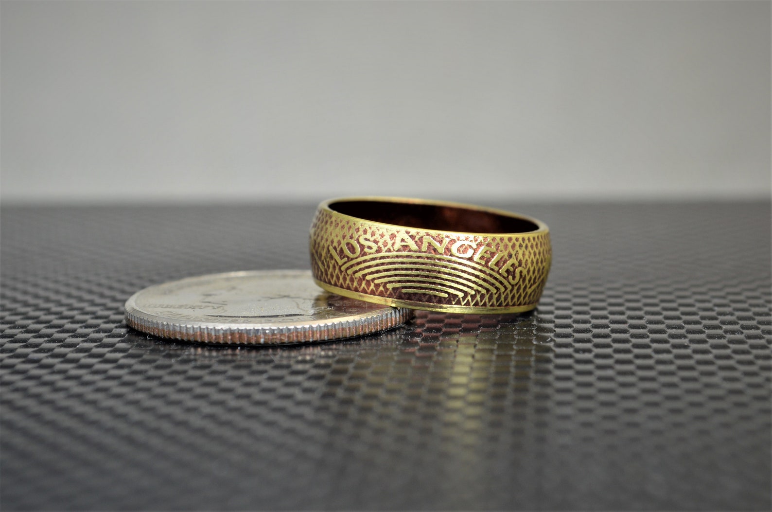 Burgundy Los Angeles Coin Ring Burgundy Ring LA Coin Ring | Etsy