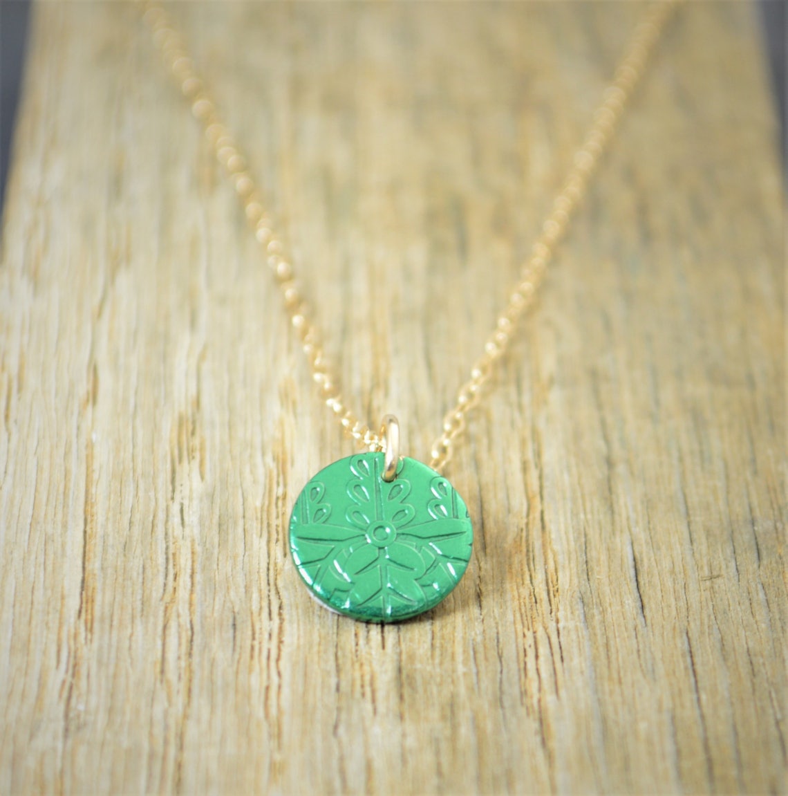 Japanese Coin Necklace Green Coin Necklace Coin Art - Etsy