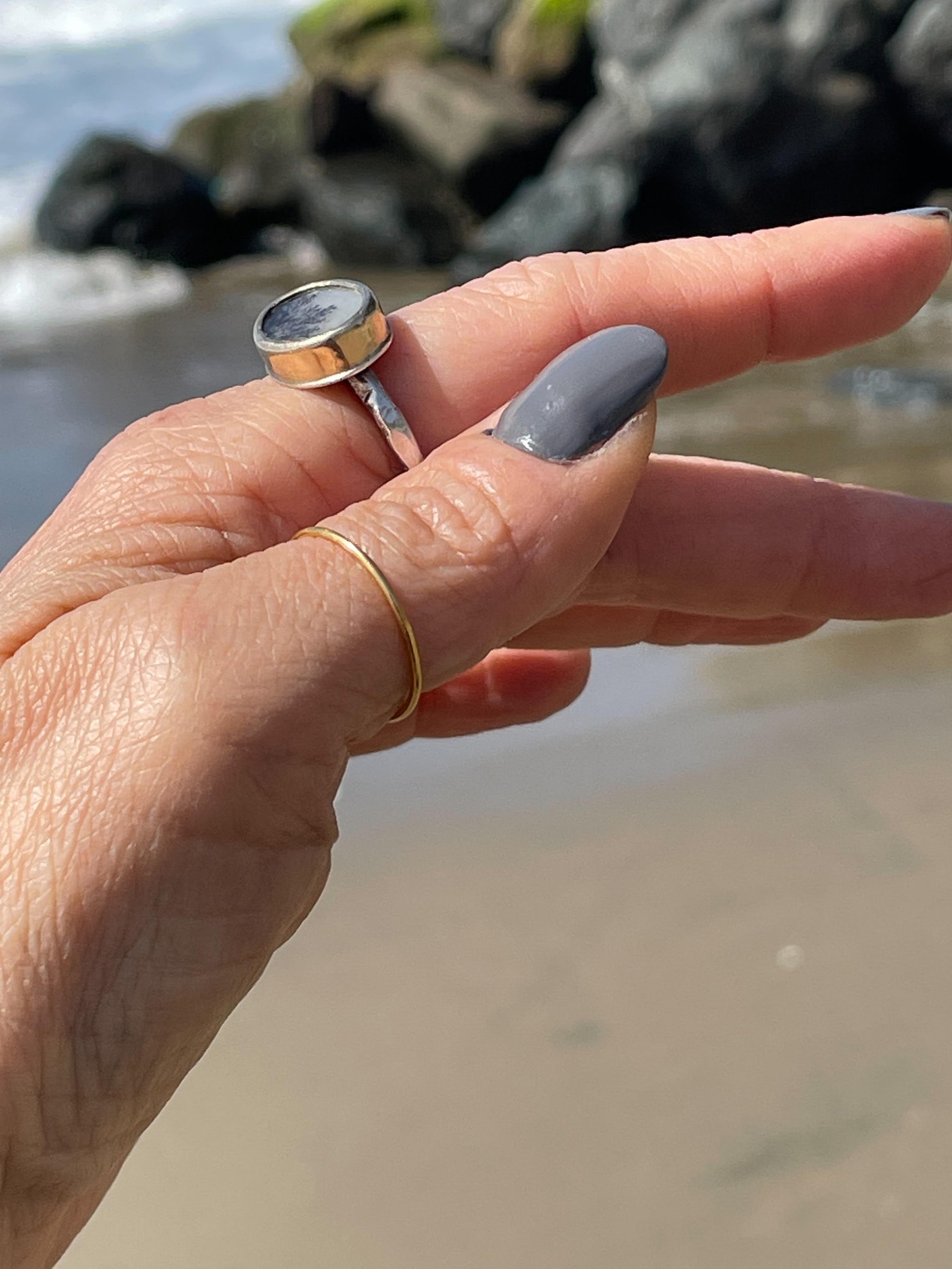 22k Solid Yellow Gold Round Ring Thin Round 22k Gold Ring - Etsy