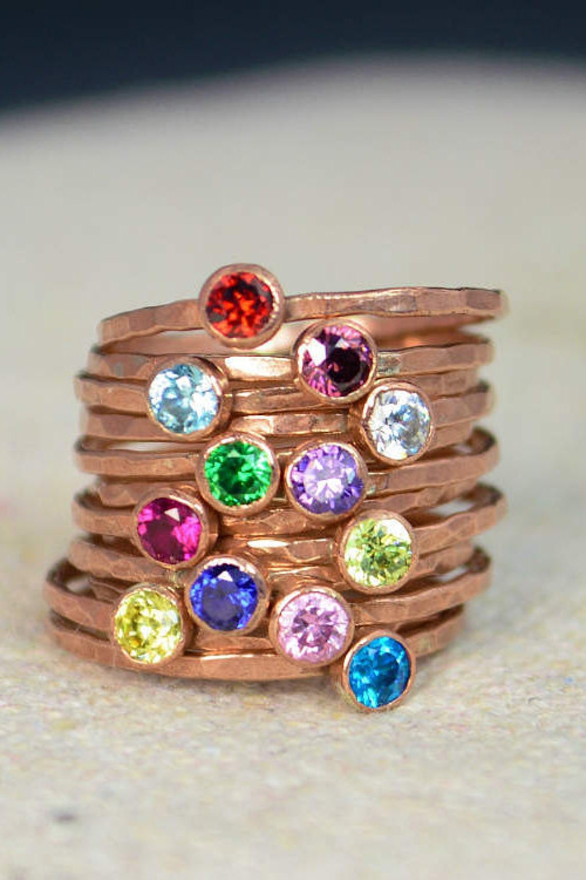 Dainty Copper Mothers Ring Copper Stacking Ring Mommy Ring - Etsy