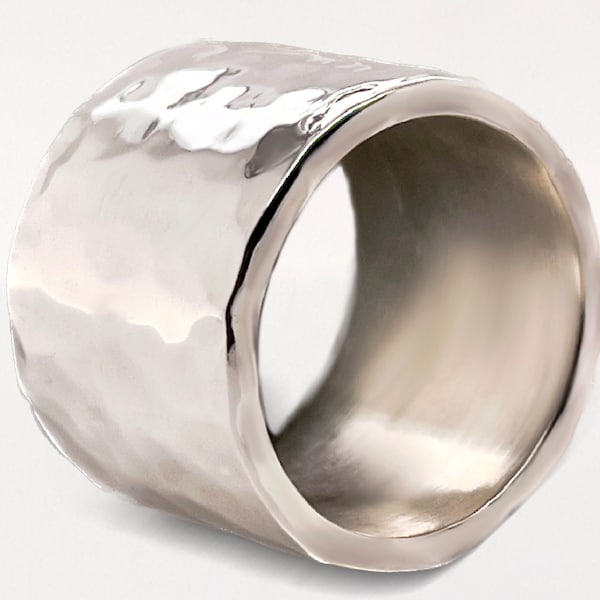 Wide Sterling Silver Ring - Etsy