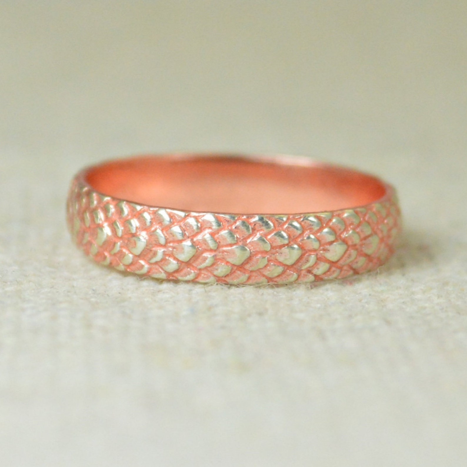 Pink Dragon Scale Ring Sterling Ring Pink Snake Scale Ring - Etsy
