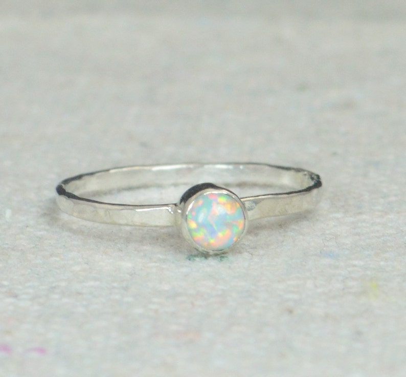 Small Opal Rings Opal Ring Opal Jewelry Stacking Ring - Etsy