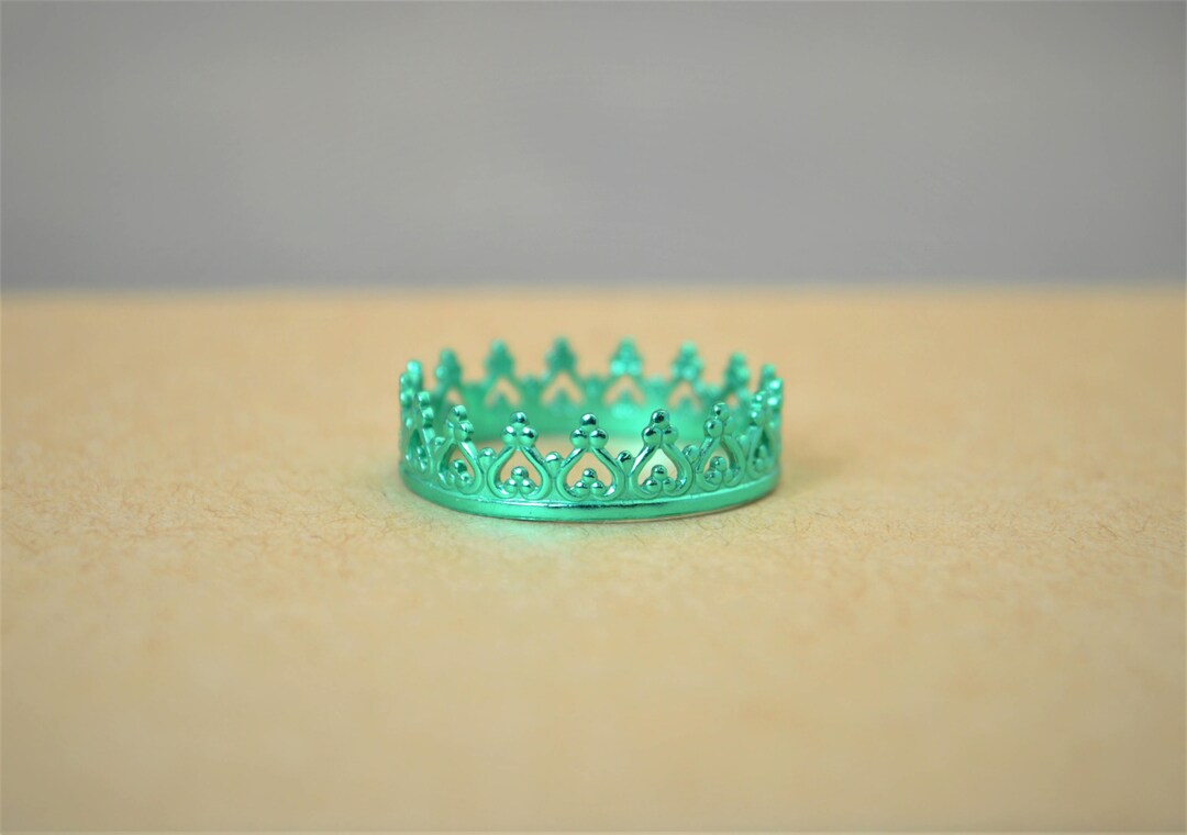 Dainty Green Crown Ring, Green Princess Crown Ring, Princess Ring ...