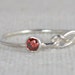 Garnet Infinity Ring Silver Knot Ring Stack Ring Infinity - Etsy