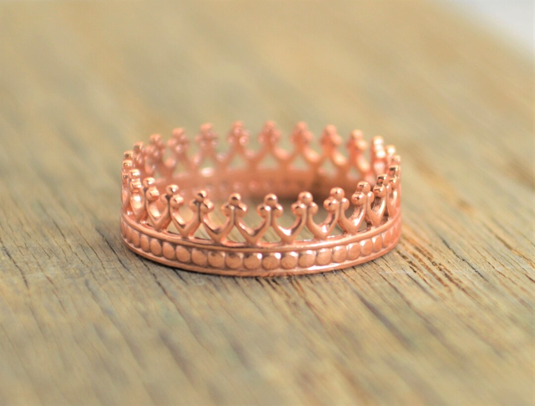 Rose Gold Crown Ring, Princess Ring, Rose Gold Ring, Tiara Ring, Rose ...