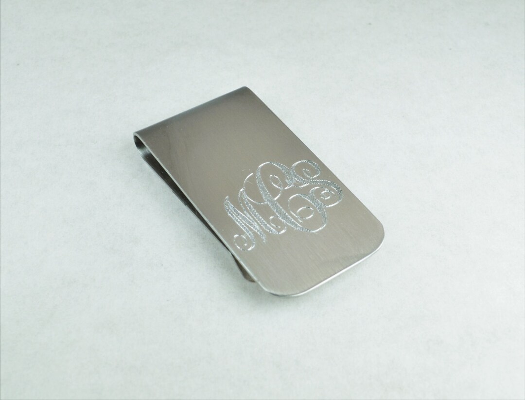 Monogram Stainless Steel Money Clip, Money Clip, Customized Money Clip ...