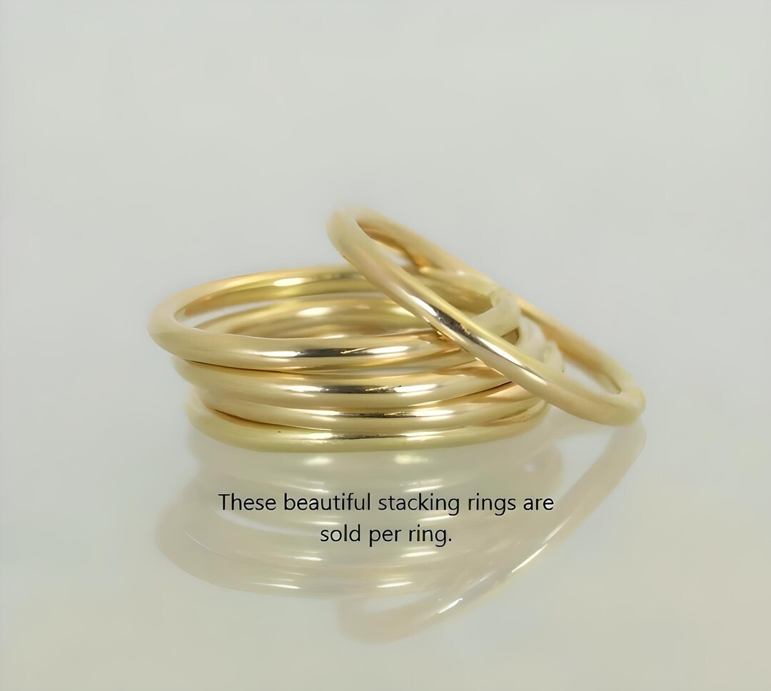 Round Classic Gold Stackable Ring(s), 14k Gold Filled, Gold Stacking ...