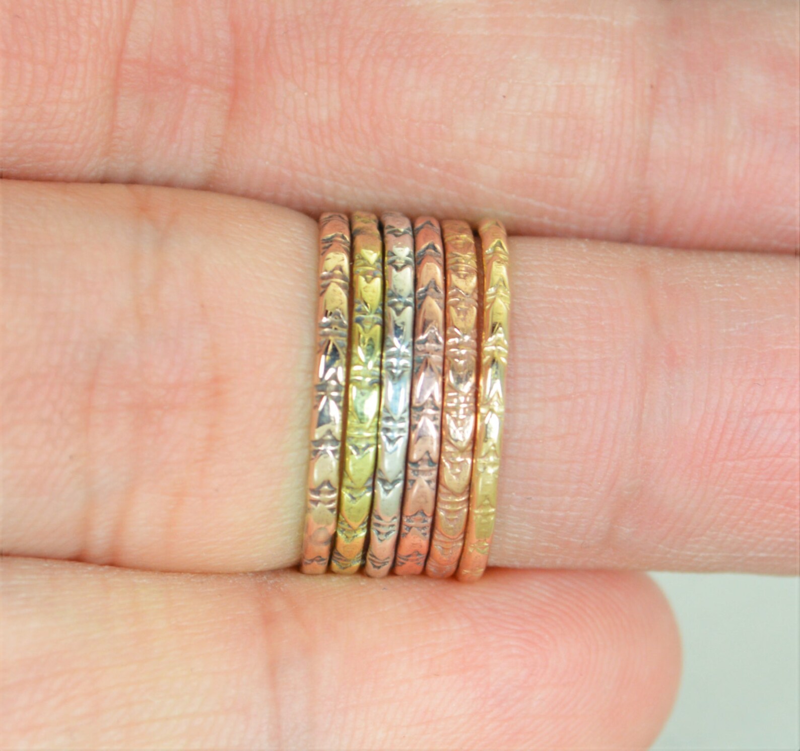 Bohemian Stacking Rings Boho Rings Tribal Rings Arrow - Etsy