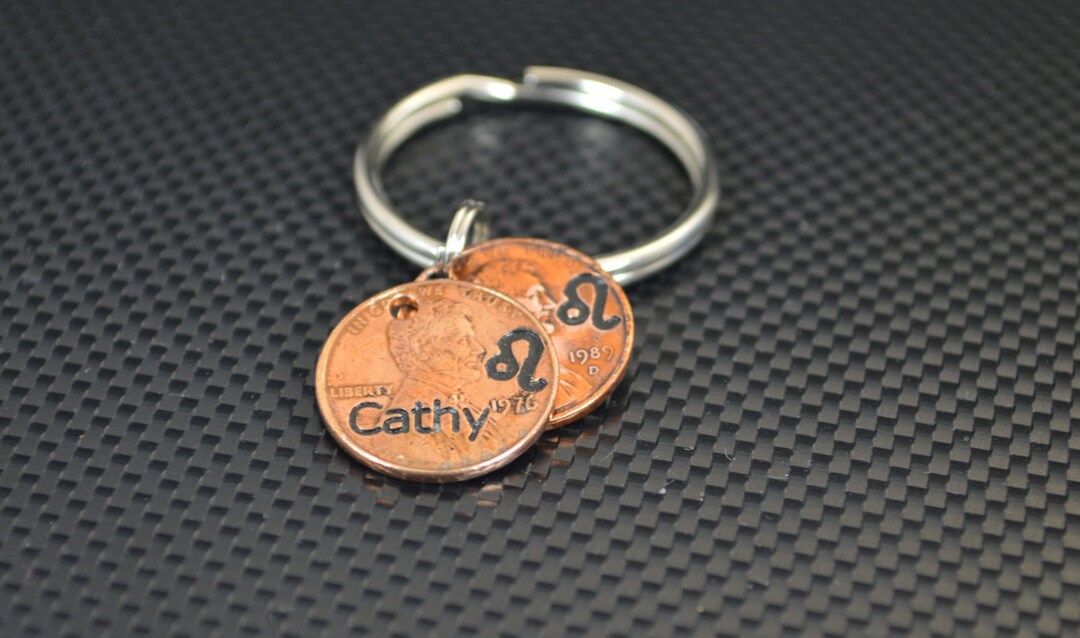 Leo Keychain, Leo Key Chain, Birthday Key Chain, Birthday Keychain, Leo ...