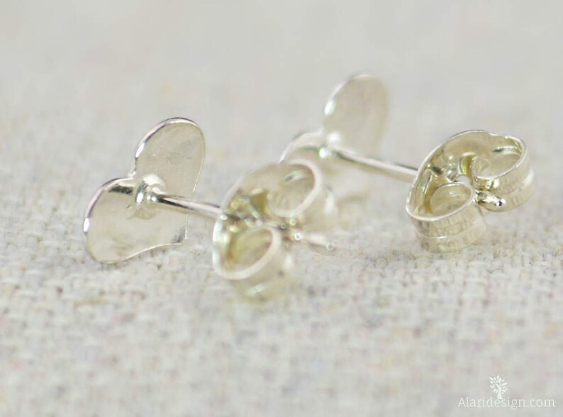 Small Silver Heart Earrings Sterling Silver Earrings Silver - Etsy