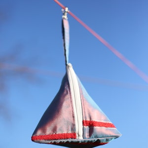 Pyramid Purse, Triangular Purse, Fabric Purse, Pyramid Pouch, Purple ...