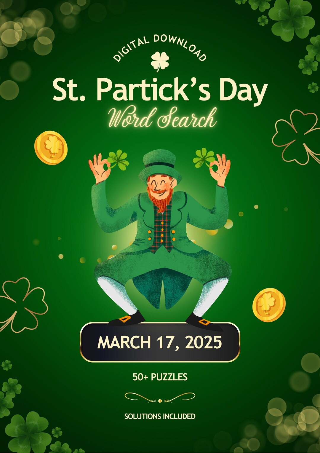 St. Patrick's Day Word Search Puzzle Book – Irish Brain Teasers ...