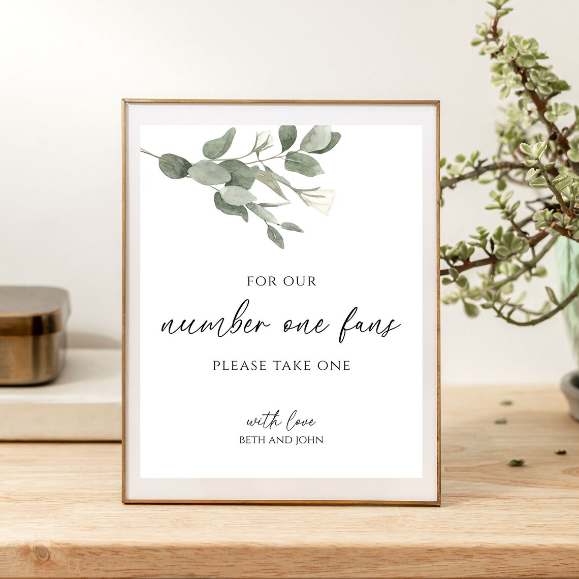 Editable Wedding Fans, Minimalist Fan Favor Wedding Reception Sign ...