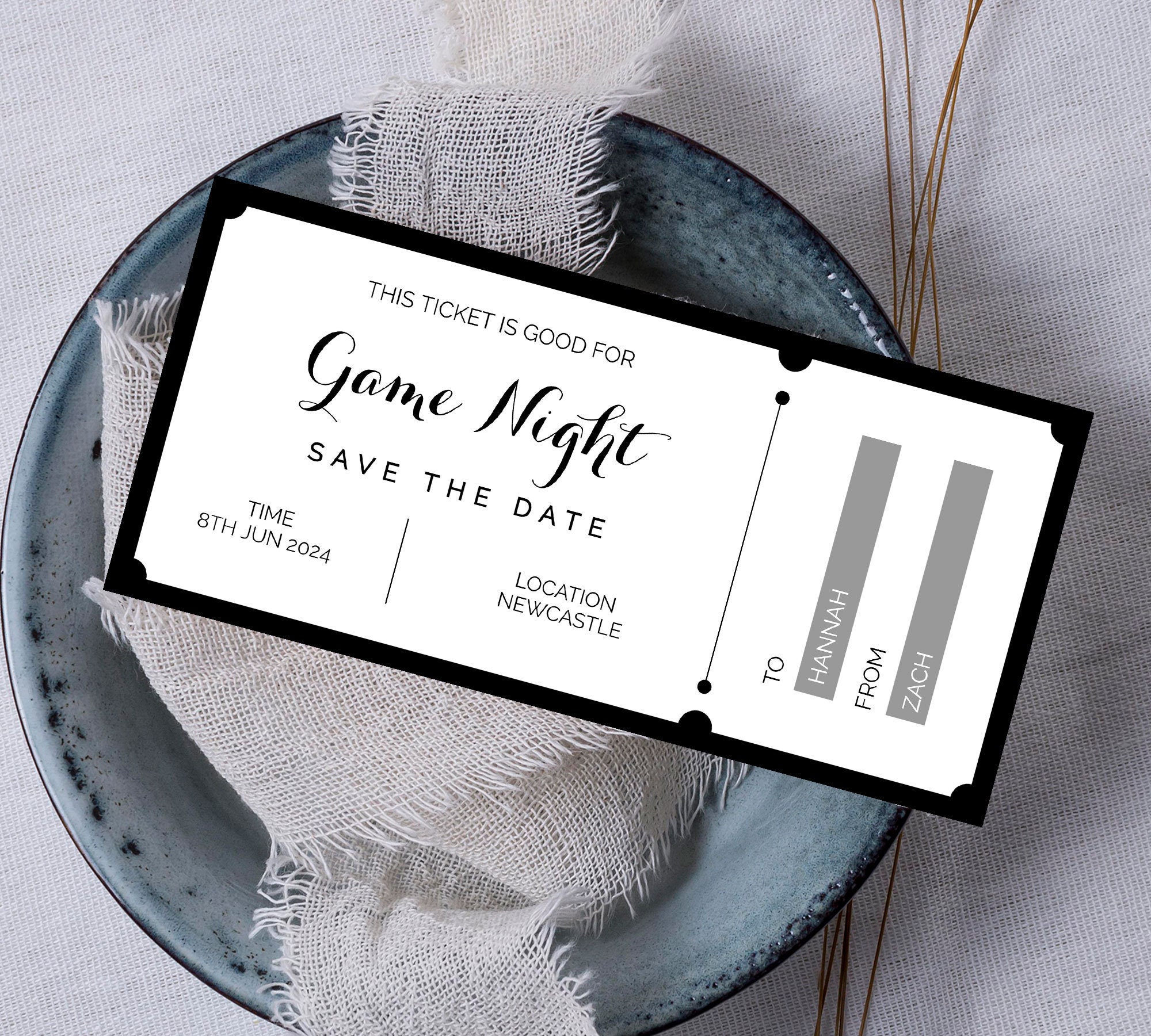 Editable Game Night Gift Coupon, Instant Download, Digital Gift Voucher ...