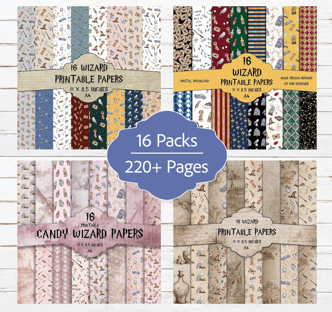 Wizard Junk Journal Kit: Mega Bundle Includes 16 Packs (digital ...