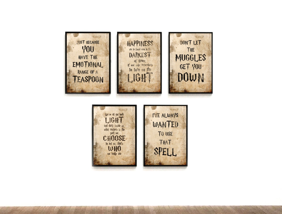 Wizard Inspirational Quotes Wall Art Prints, Magic Theme Home Decor ...
