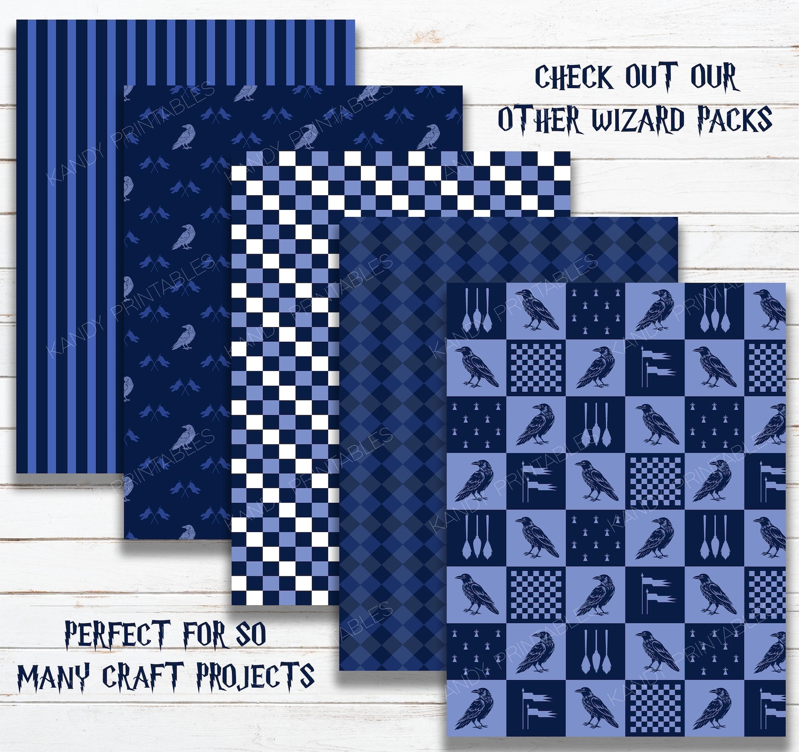 Wizard House Banners Digital Paper: Crests & Flags Kit (digital ...