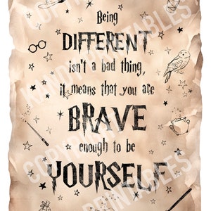 Wizard Poster, Wizard Wall Art, Inspirational Quotes, Hand Drawn ...