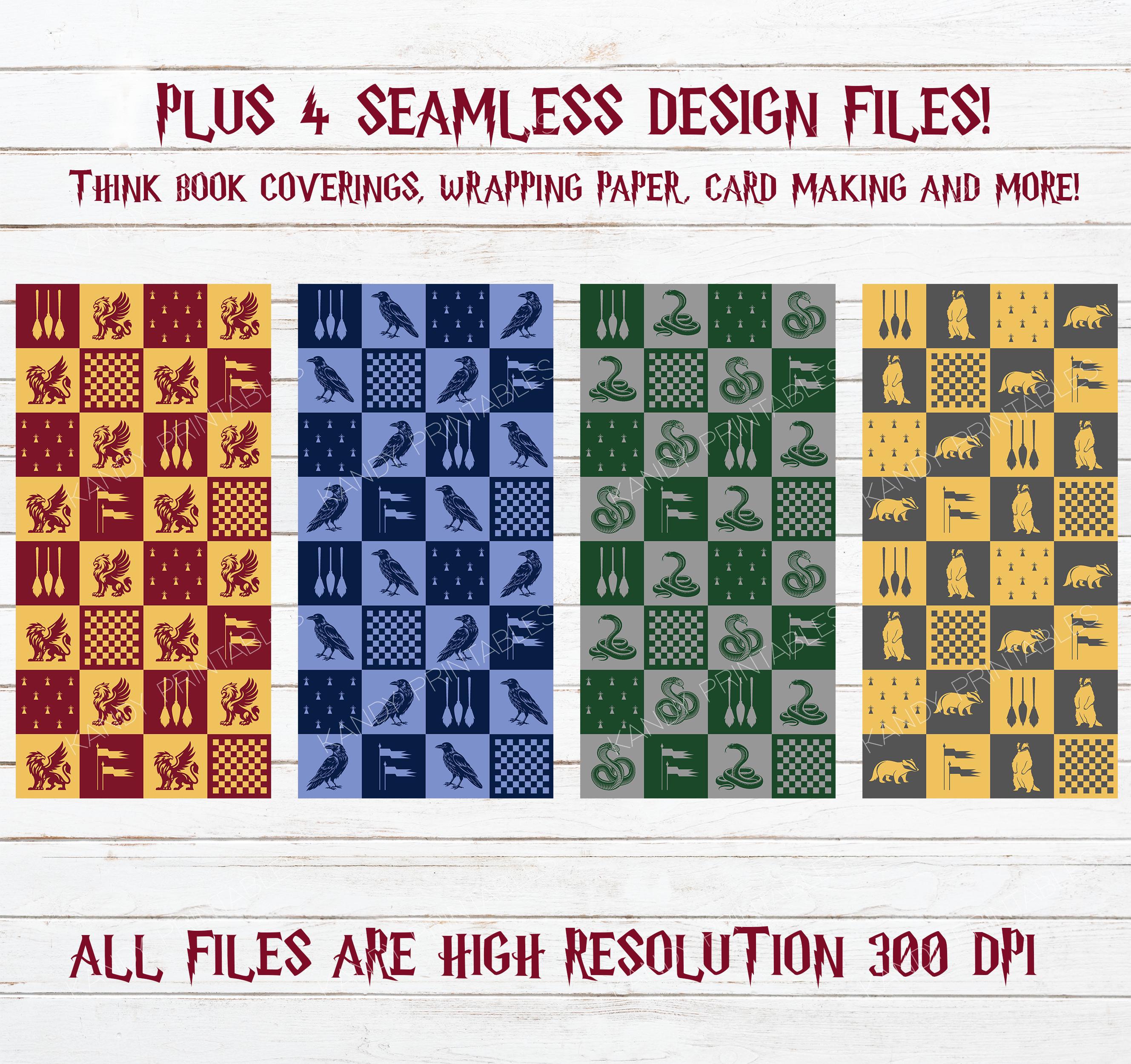 Wizard House Banners Digital Paper: Crests & Flags Kit (digital ...