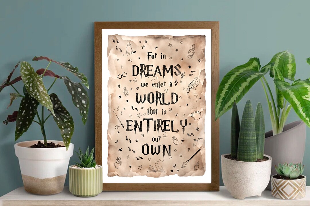 Wizard Inspirational Quote Art: Hand-drawn Magic Print (digital ...