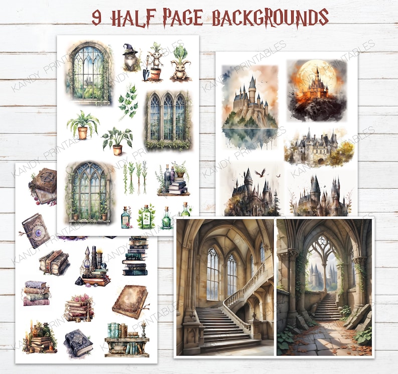 Wizard Elements Junk Journal Kit: 200+ Magic Elements, (digital ...