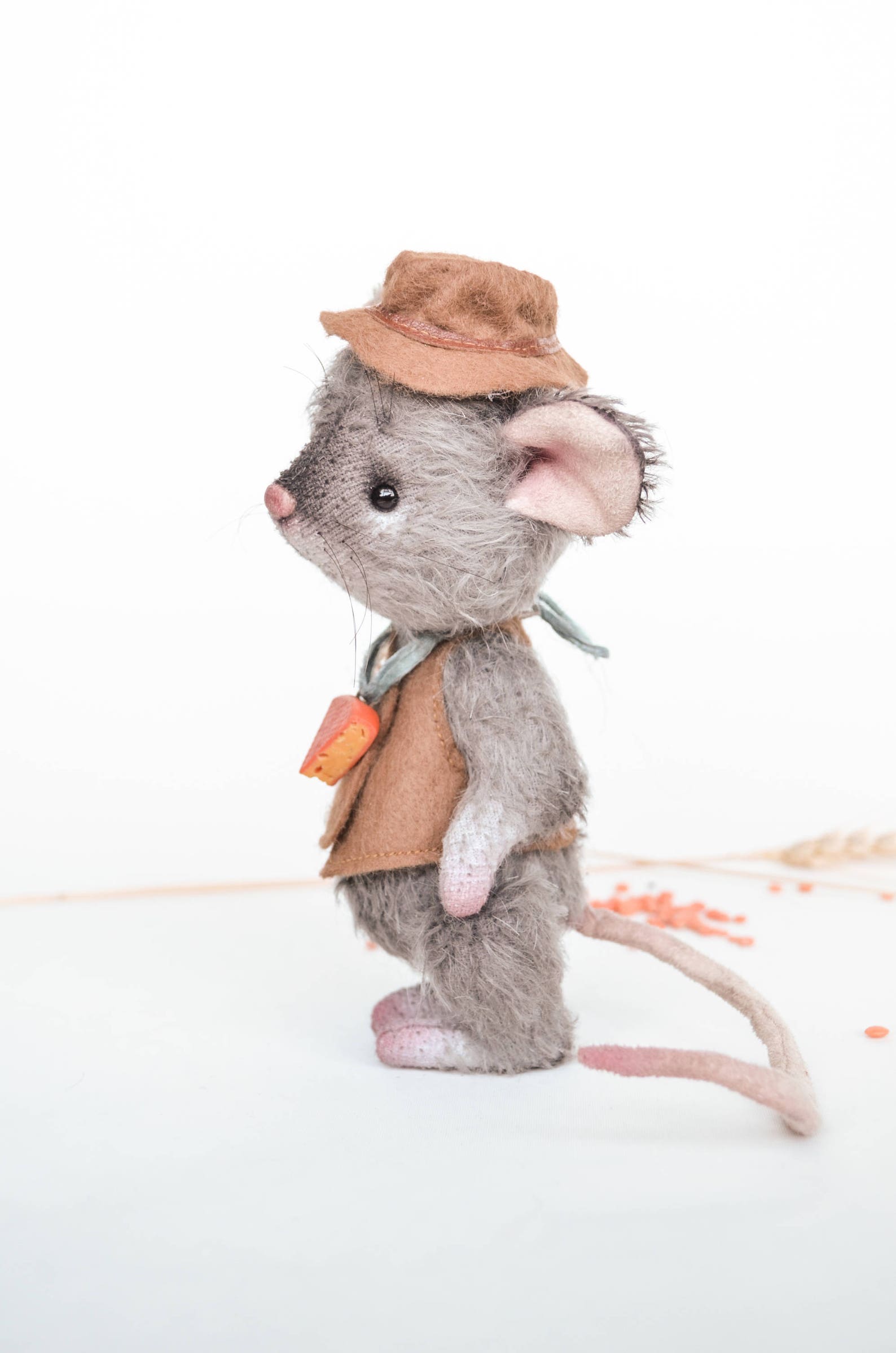 Stuffed Animal Teddy Toy Plush Artist Teddy Mouse Toy Artist - Etsy